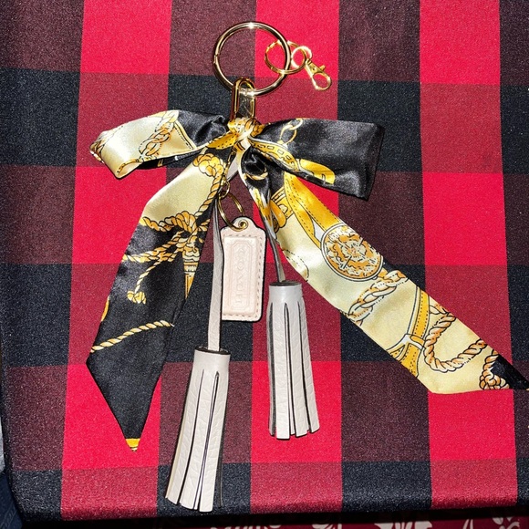 Coach | Bags | Coach Tassel Tag And Twilly Purse Charmkey Chain | Poshmark